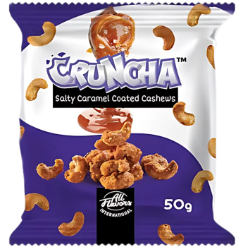 CRUNCHA, Cashews, Salty Caramel, 50g, Snack, Nüsse, Süss-salzig ...