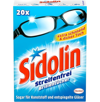 Sidolin, Brillentücher, Streifenfrei, 20 Stk, Henkel, Vlies, unterwegs ...