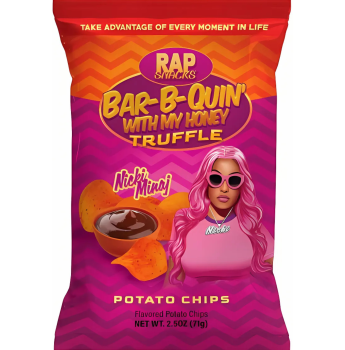 RAP SNACKS, Nicki Minaj, Bar-B-Quin, Honey Truffle, 71g, Chips, BBQ ...