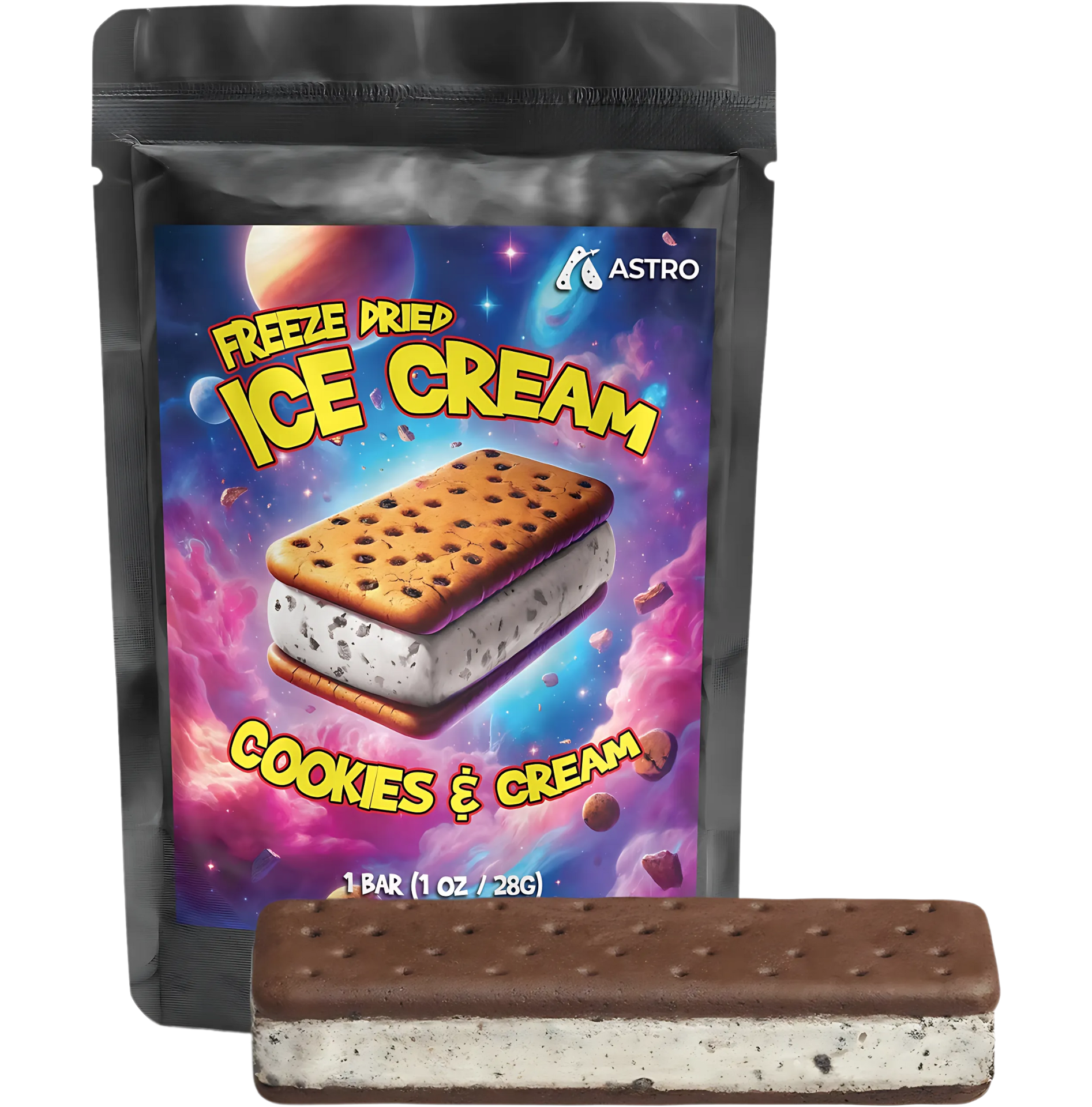 ASTRO, Freeze Dried Ice Cream, Cookies & Cream, 28 g, Raumfahrt-Snack ...