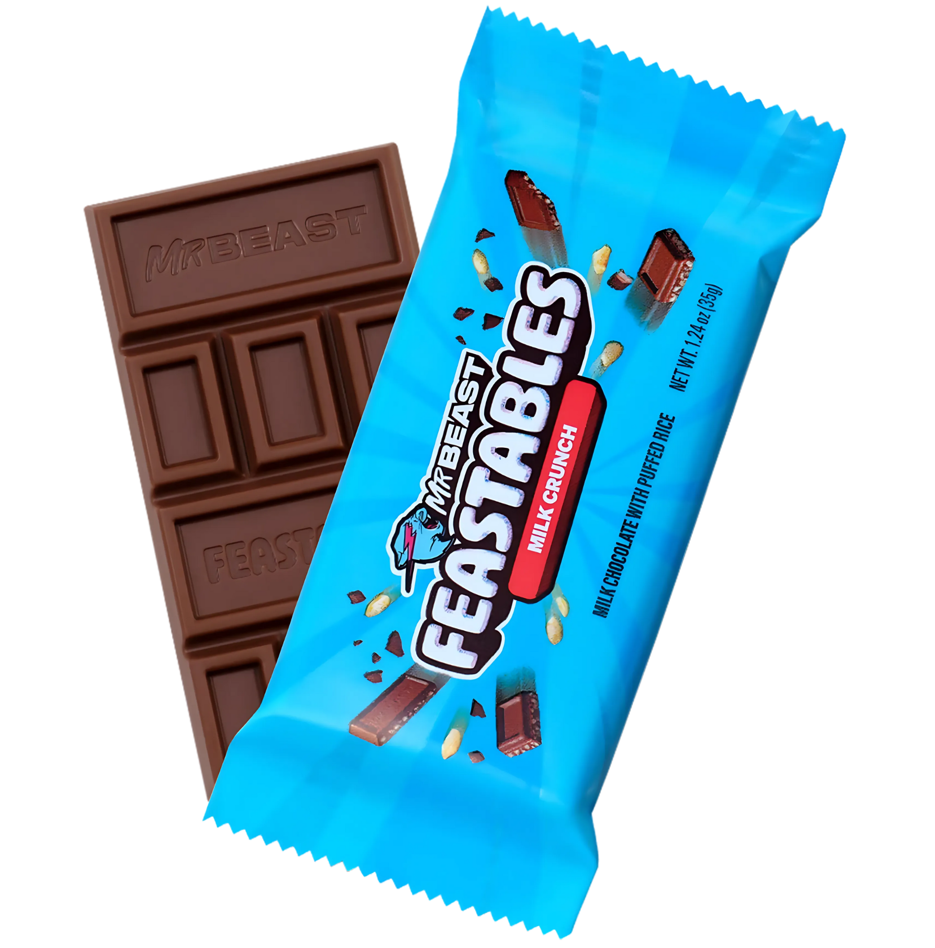 FEASTABLES Milk Crunch, Milk Chocolate Crunch, MrBeast Snackbar ...