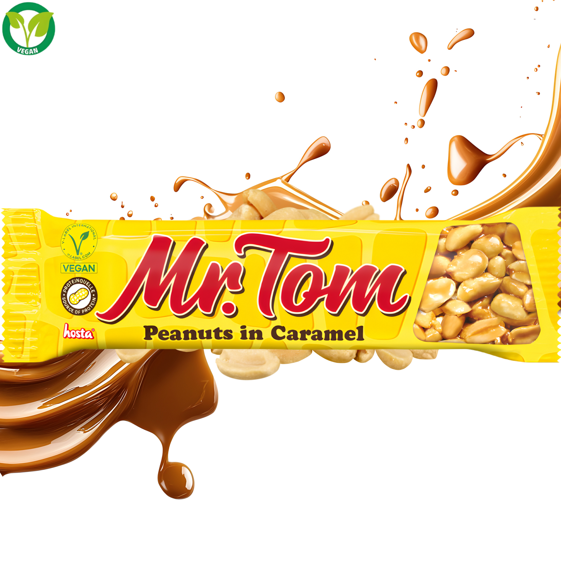 Mr. Tom, Peanuts in Caramel, 40 g, Erdnussriegel, Karamell, Snack ...