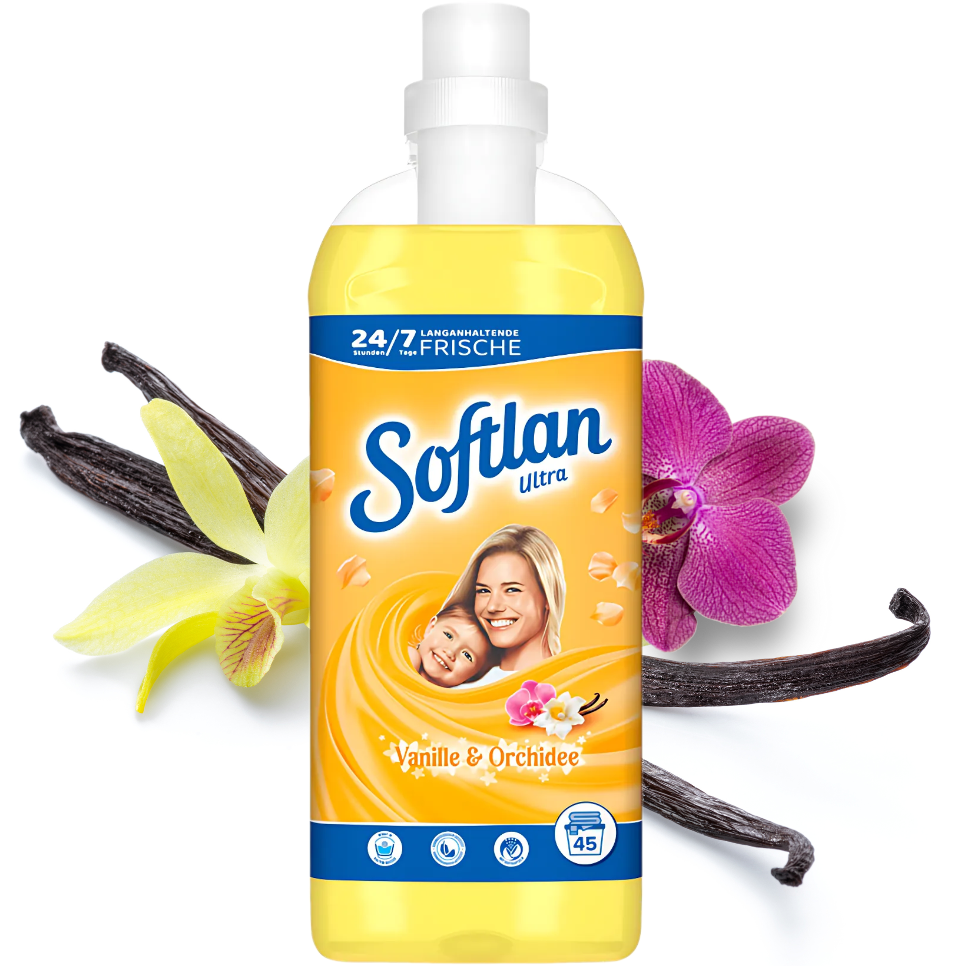 Softlan, Weichspüler, Vanille & Orchidee, 1L, Duft, Weich, Orchidee ...