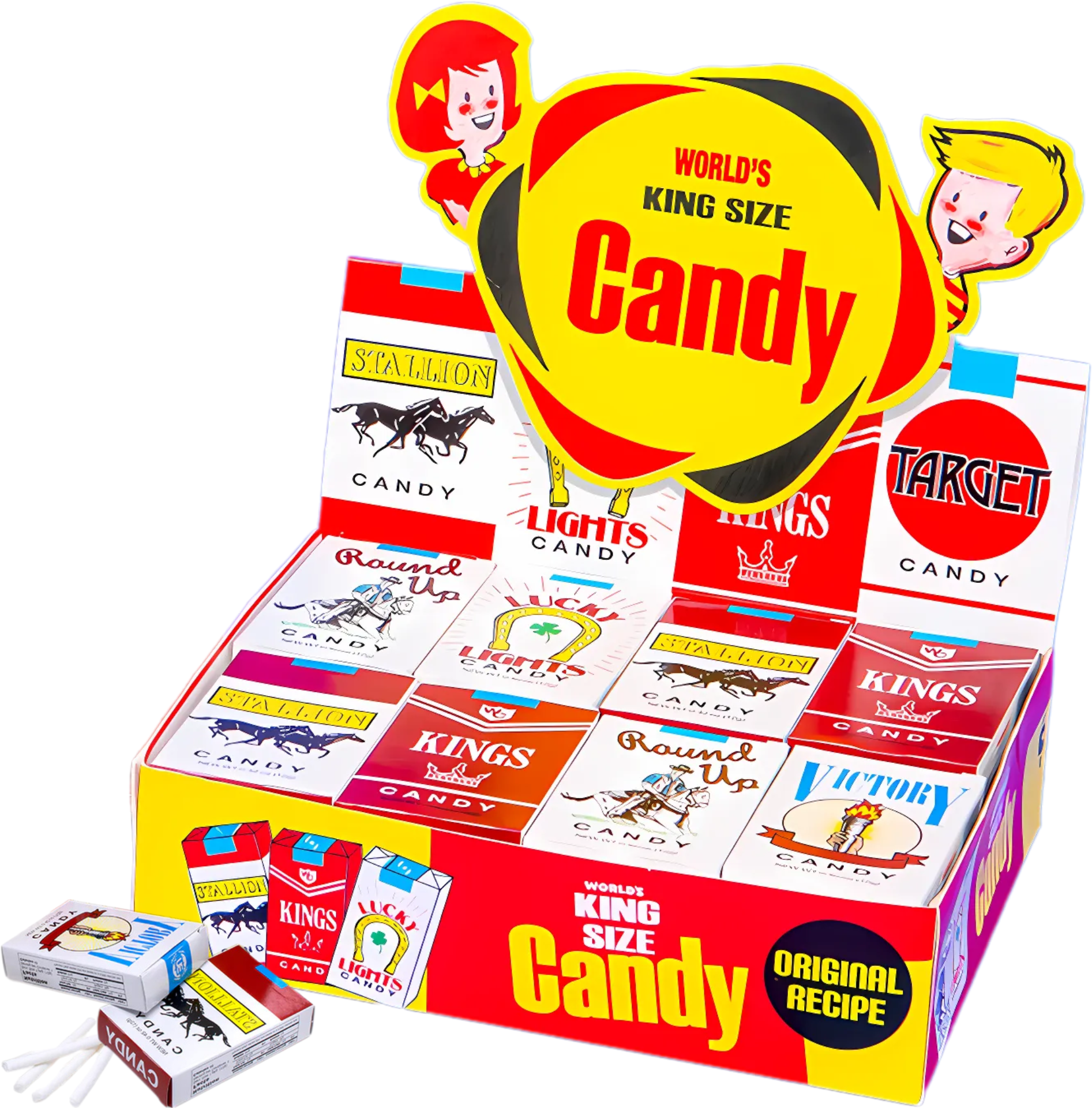 World Confections, King Size Candy, Bonbonzigaretten, 10 Stk., Retro ...
